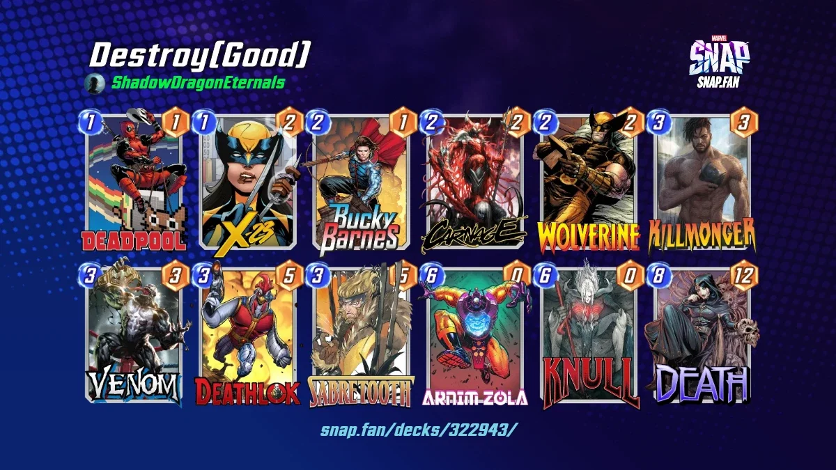 Destroy(Good) by ShadowDragonEternals - Marvel Snap Decks - snap.fan