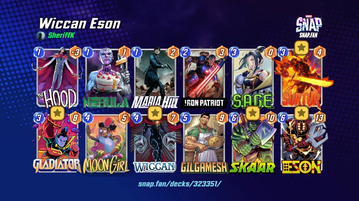 Wiccan Eson by SheriffK - Marvel Snap Decks - snap.fan