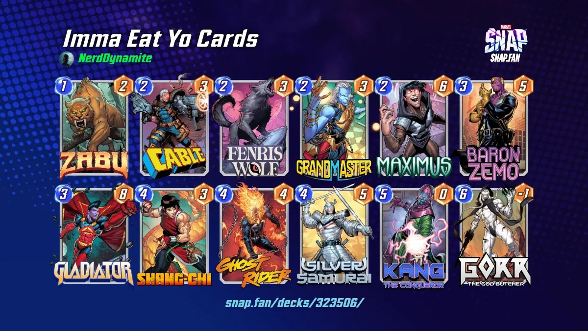 Imma Eat Yo Cards by NerdDynamite - Marvel Snap Decks - snap.fan
