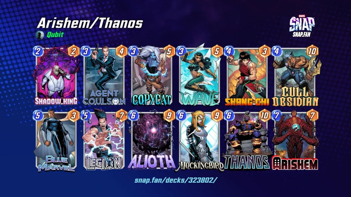 Arishem/Thanos by Qubit - Marvel Snap Decks - snap.fan