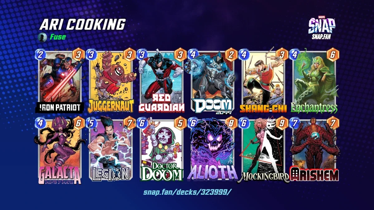 ARI COOKING by Fuse - Marvel Snap Decks - snap.fan
