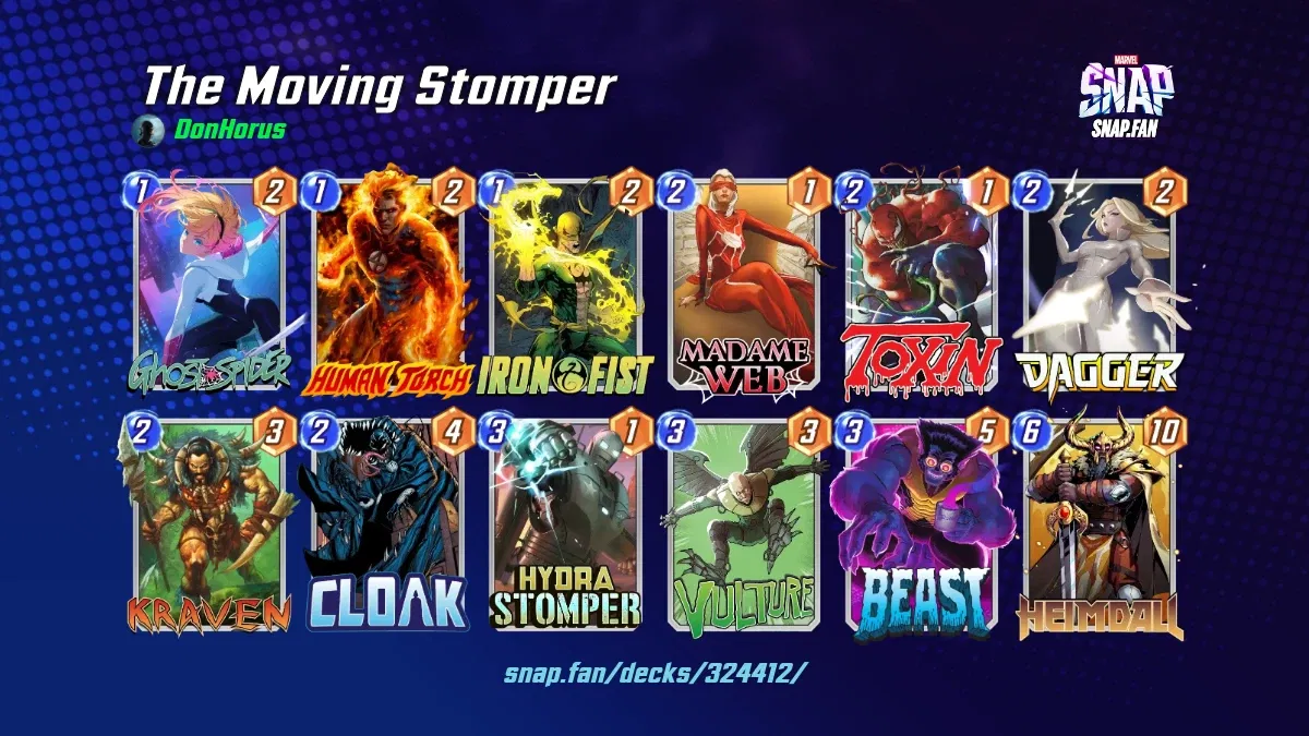 The Moving Stomper by DonHorus - Marvel Snap Decks - snap.fan