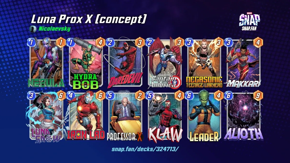 Luna Prox X (concept) by Nicolaevsky - Marvel Snap Decks - snap.fan