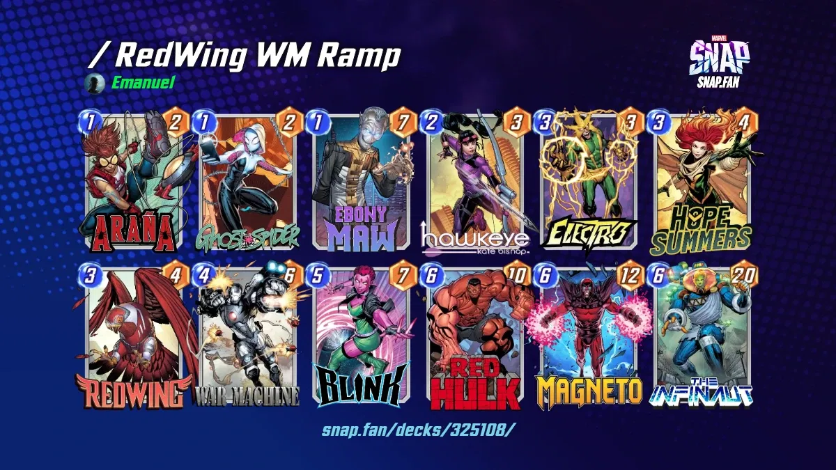/ RedWing WM Ramp by Emanuel - Marvel Snap Decks - snap.fan