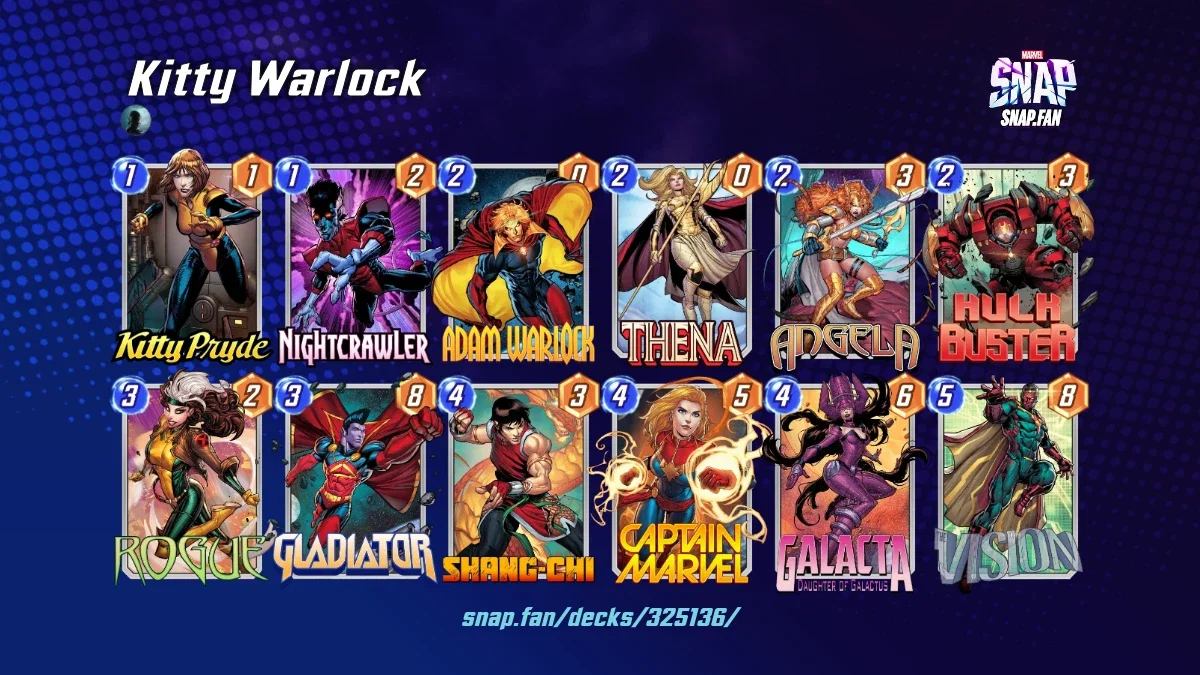 Kitty Warlock by None - Marvel Snap Decks - snap.fan