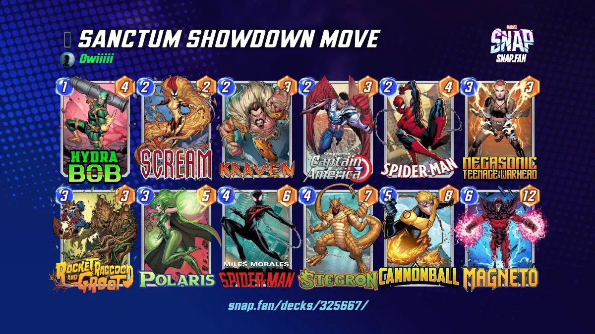 💯 SANCTUM SHOWDOWN MOVE by Owiiiii - Marvel Snap Decks - snap.fan