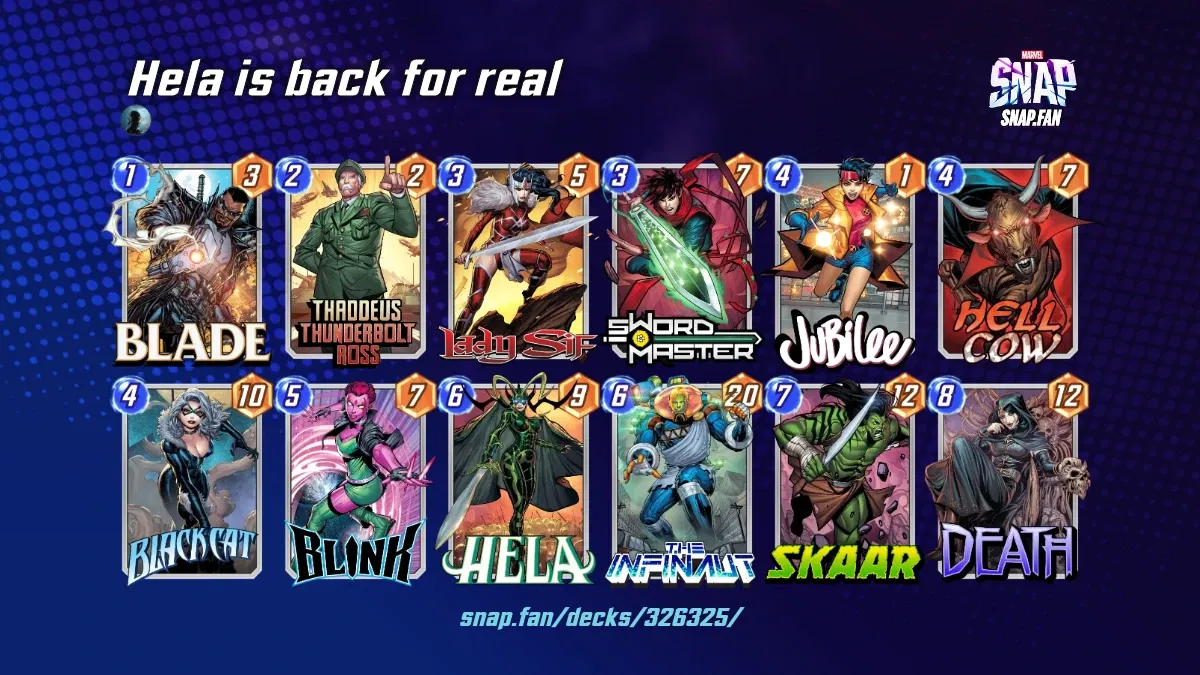 Hela is back for real by None - Marvel Snap Decks - snap.fan
