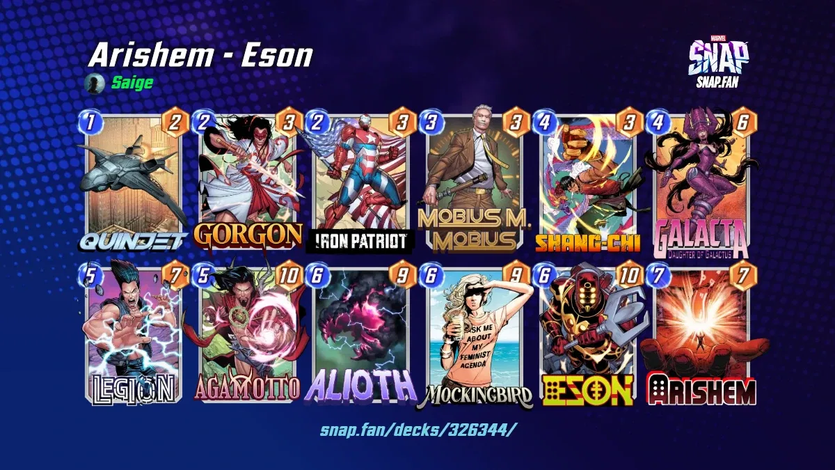Arishem - Eson by Saige - Marvel Snap Decks - snap.fan