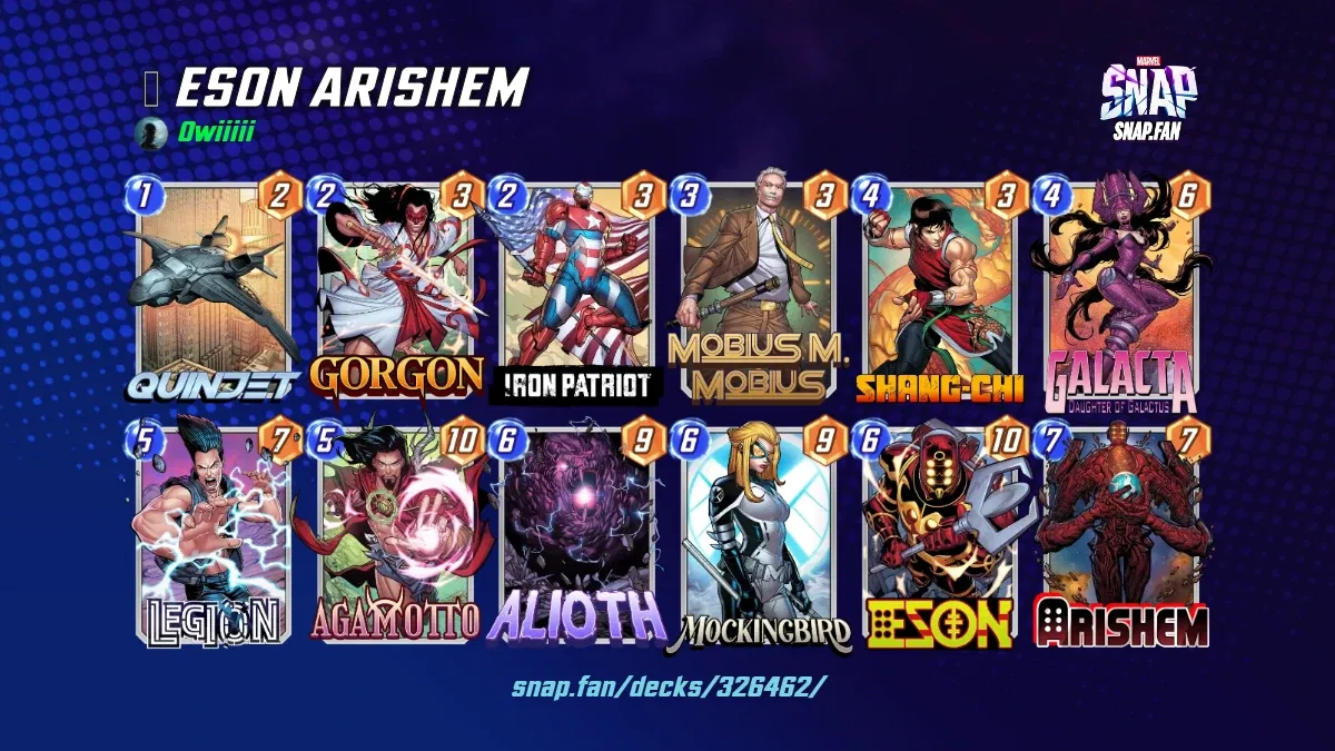 🍆 ESON ARISHEM by Owiiiii - Marvel Snap Decks - snap.fan