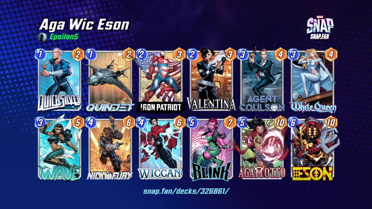 Aga Wic Eson by Epsilon5 - Marvel Snap Decks - snap.fan