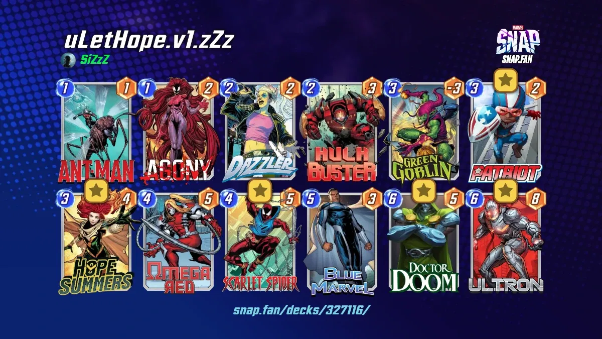 uLetHope.v1.zZz by SiZzZ - Marvel Snap Decks - snap.fan