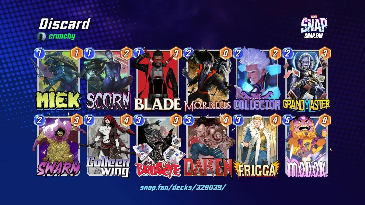 Discard by crunchy - Marvel Snap Decks - snap.fan