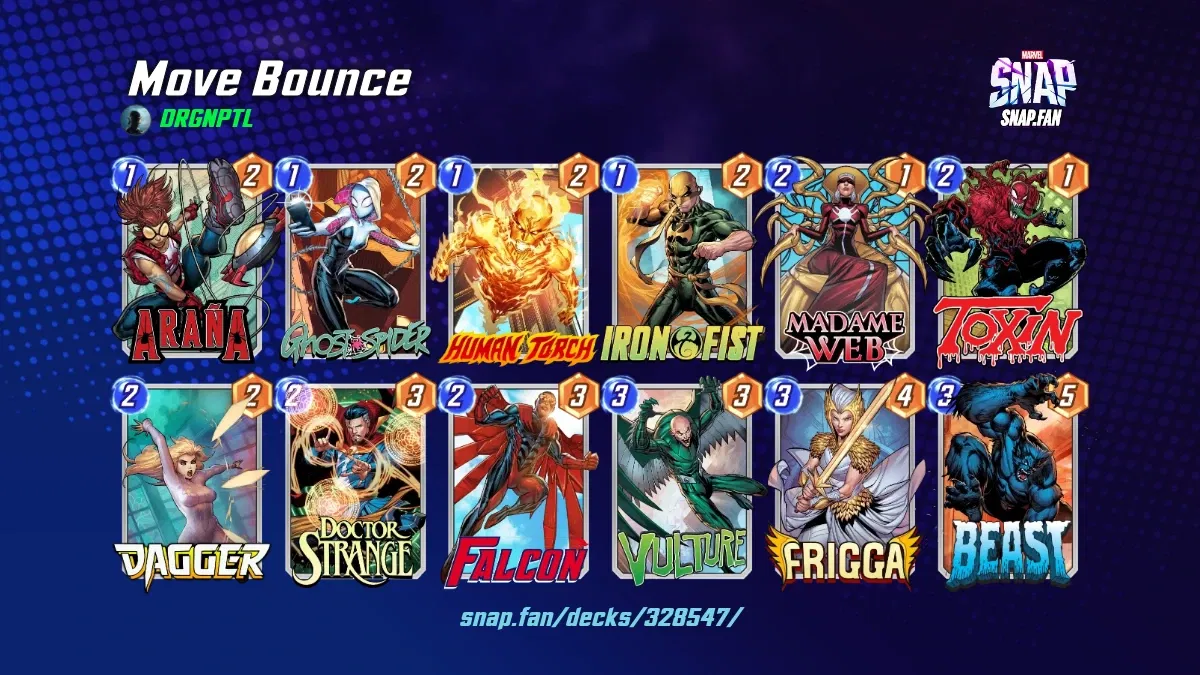 Move Bounce by DRGNPTL - Marvel Snap Decks - snap.fan