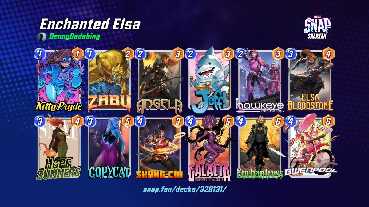 Enchanted Elsa by BennyBadabing - Marvel Snap Decks - snap.fan