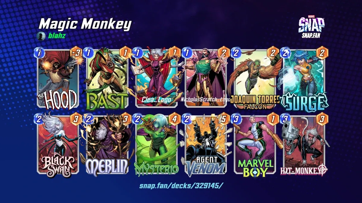 Magic Monkey by blahz - Marvel Snap Decks - snap.fan