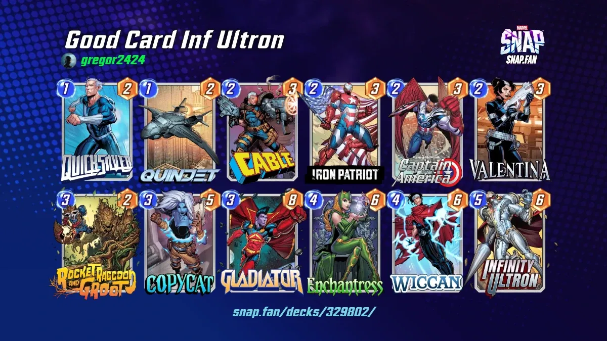 Good Card Inf Ultron by gregor2424 - Marvel Snap Decks - snap.fan