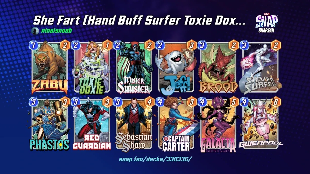 She Fart (Hand Buff Surfer Toxie Doxie) by ninaisnoob - Marvel Snap ...