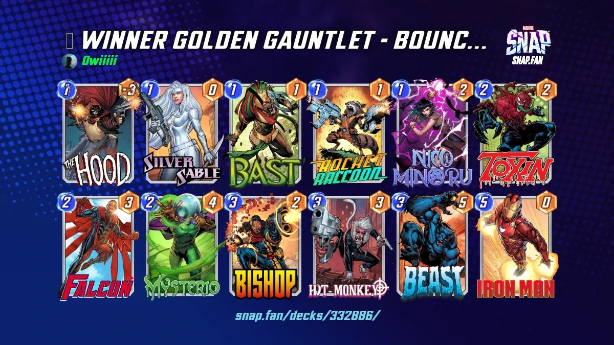 🏆 WINNER GOLDEN GAUNTLET - BOUNCE - DEREK by Owiiiii - Marvel Snap ...