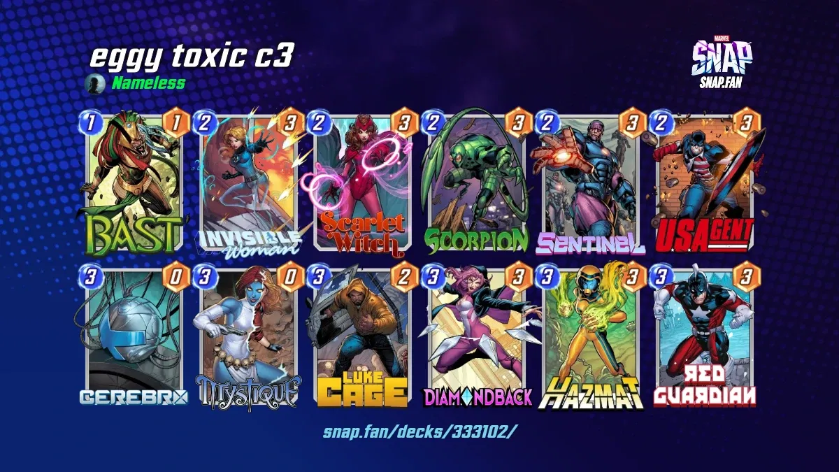 eggy toxic c3 by Nameless - Marvel Snap Decks - snap.fan