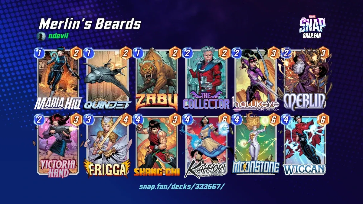 Merlin's Beards by ndevil - Marvel Snap Decks - snap.fan