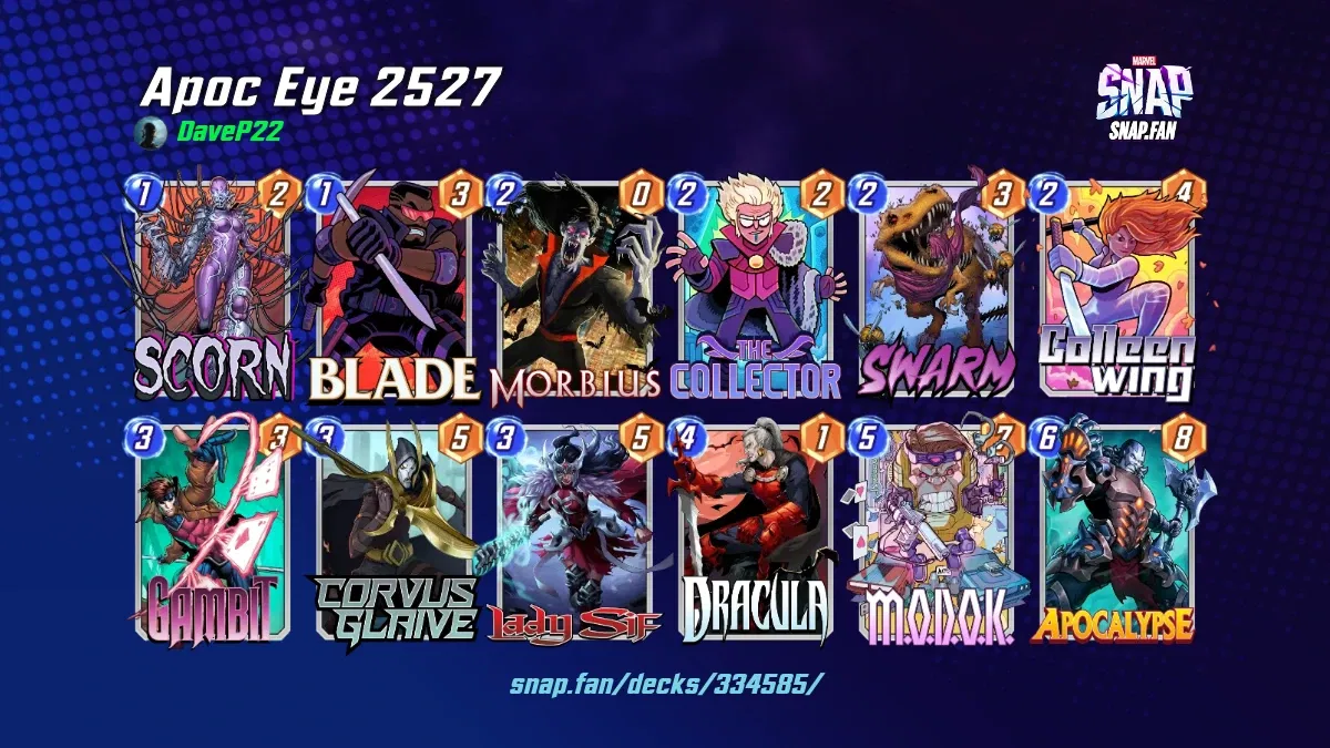 Apoc Eye 2527 by DaveP22 - Marvel Snap Decks - snap.fan