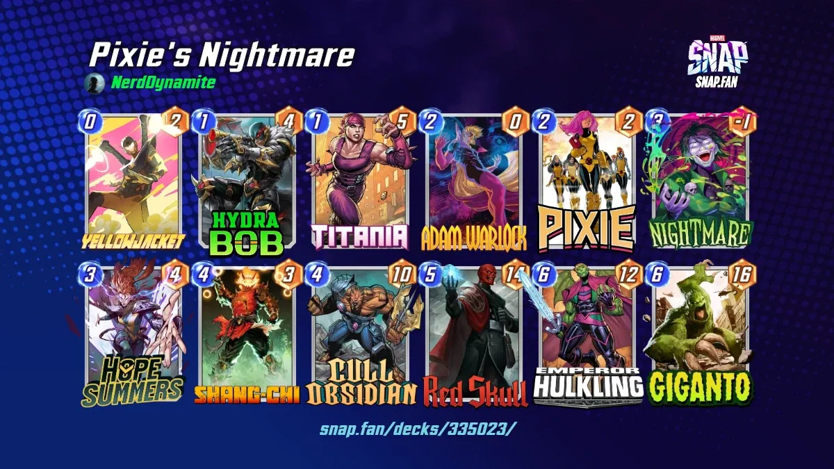 Pixie's Nightmare by NerdDynamite - Marvel Snap Decks - snap.fan