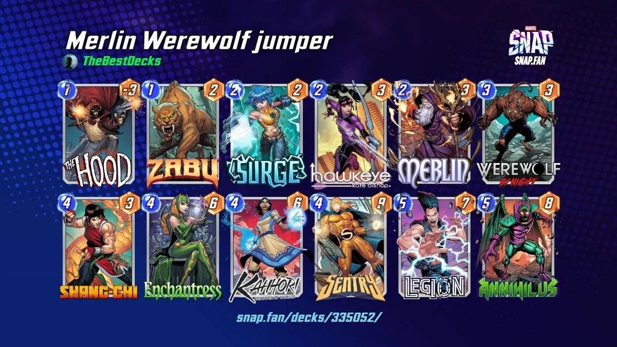 Merlin Werewolf jumper by TheBestDecks - Marvel Snap Decks - snap.fan