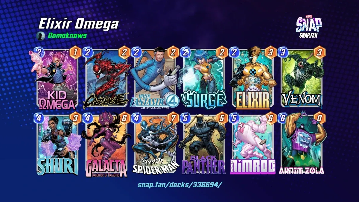 Elixir Omega by Domoknows - Marvel Snap Decks - snap.fan