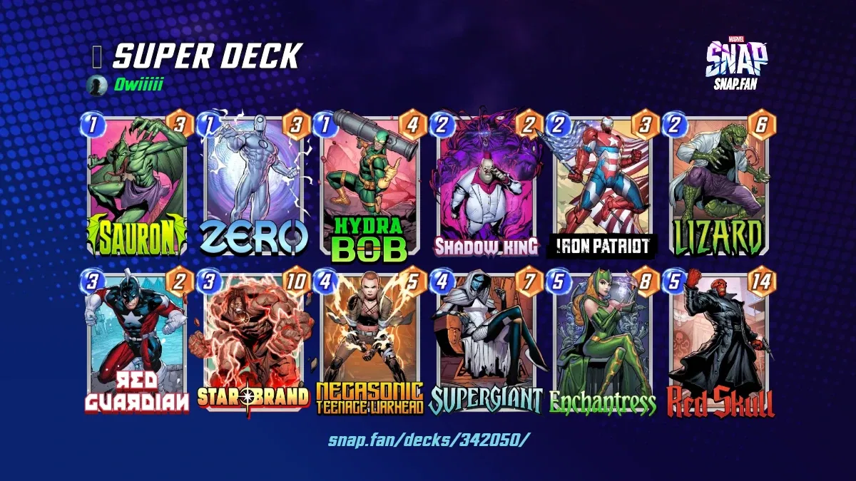🔝 SUPER DECK by Owiiiii - Marvel Snap Decks - snap.fan