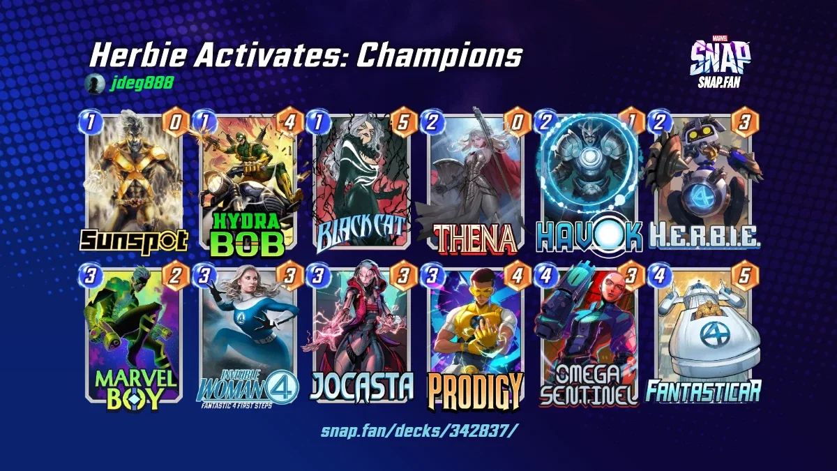 Herbie Activates: Champions by jdeg888 - Marvel Snap Decks - snap.fan