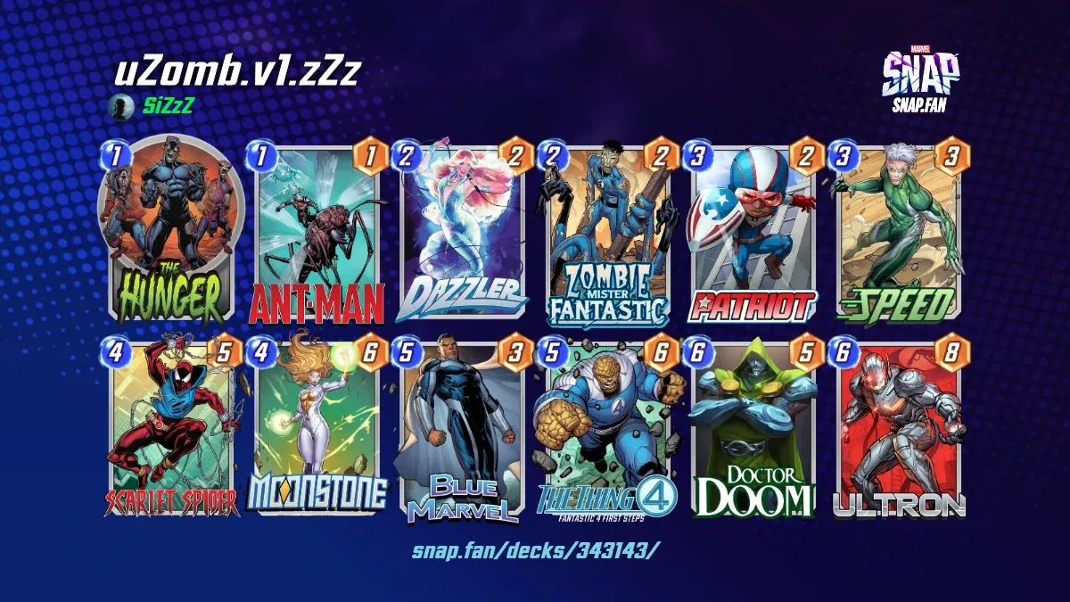 uZomb.v1.zZz by SiZzZ - Marvel Snap Decks - snap.fan