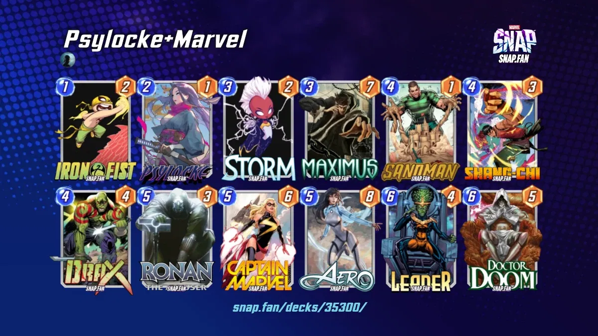 Psylocke+Marvel by None - Marvel Snap Decks - snap.fan