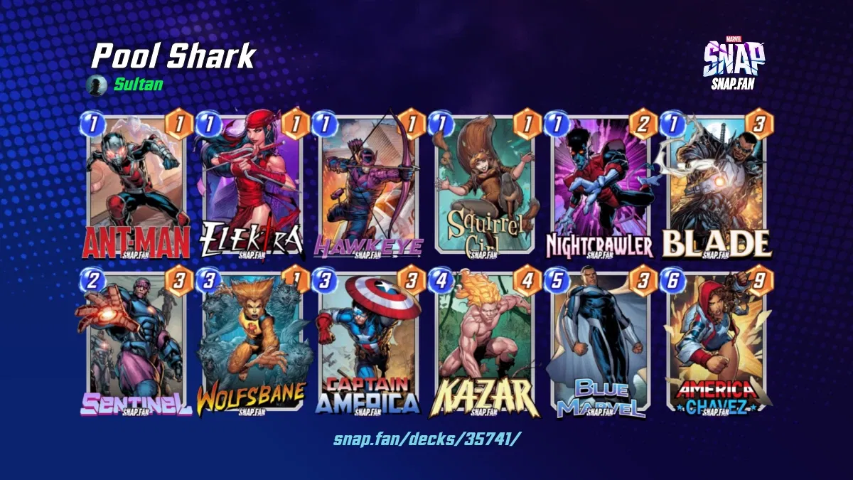 Pool Shark by Sultan - Marvel Snap Decks - snap.fan