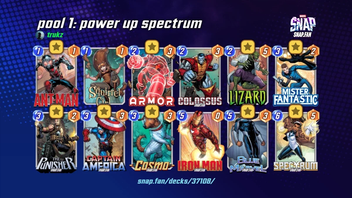 pool 1: power up spectrum by trukz - Marvel Snap Decks - snap.fan