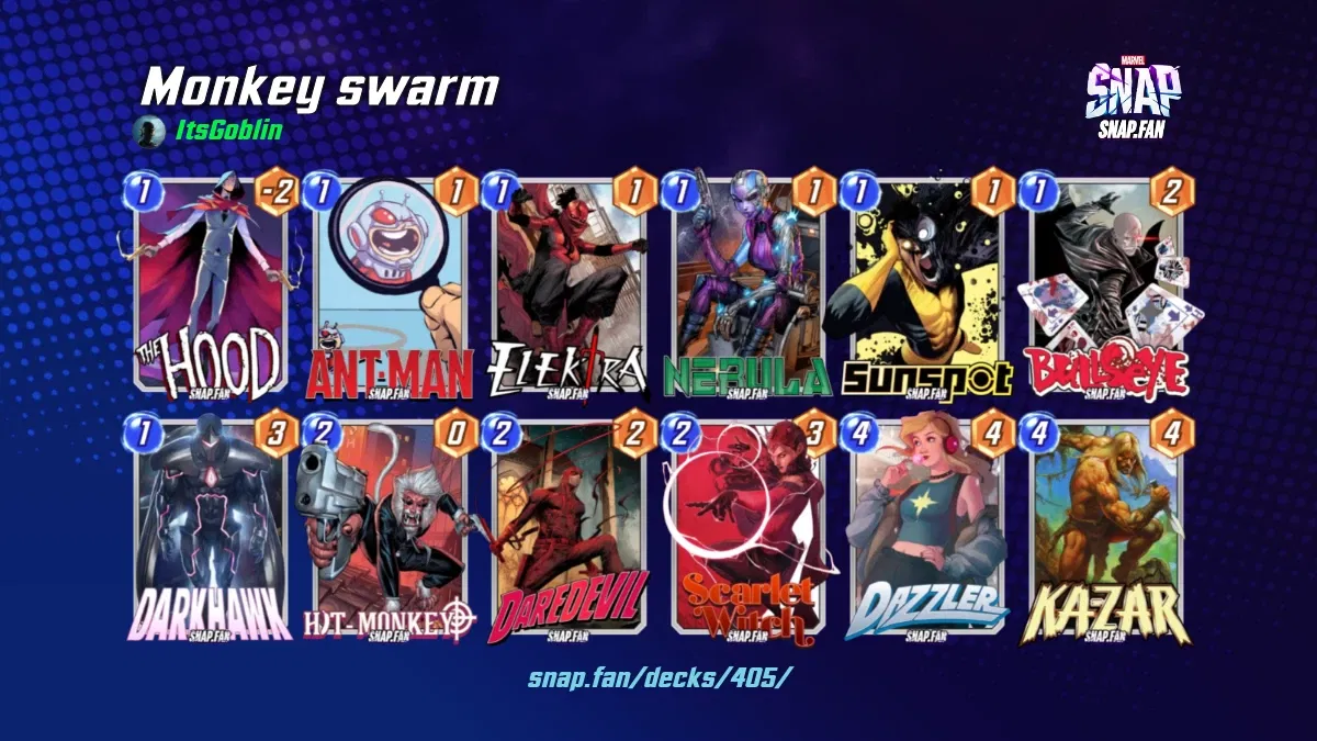 Monkey swarm by ItsGoblin - Marvel Snap Decks - snap.fan
