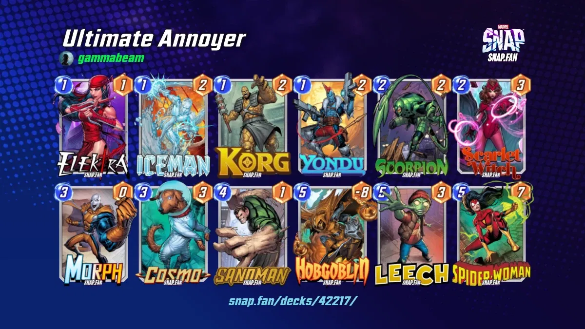Ultimate Annoyer by gammabeam - Marvel Snap Decks - snap.fan