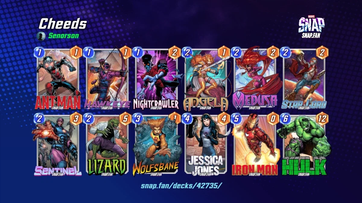 Cheeds by Senorson - Marvel Snap Decks - snap.fan