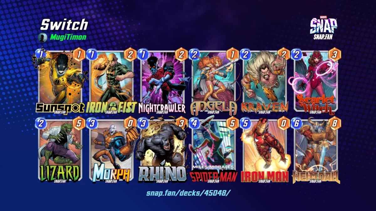 Switch by MugiTimon - Marvel Snap Decks - snap.fan