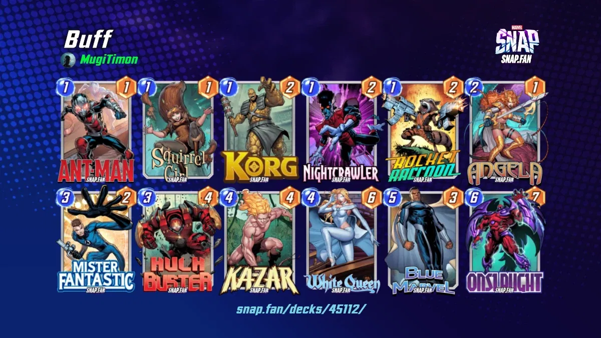 Buff by MugiTimon - Marvel Snap Decks - snap.fan
