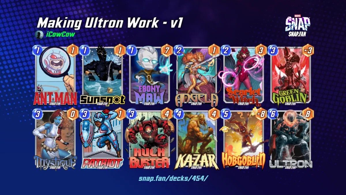 Making Ultron Work - v1 by iCowCow - Marvel Snap Decks - snap.fan