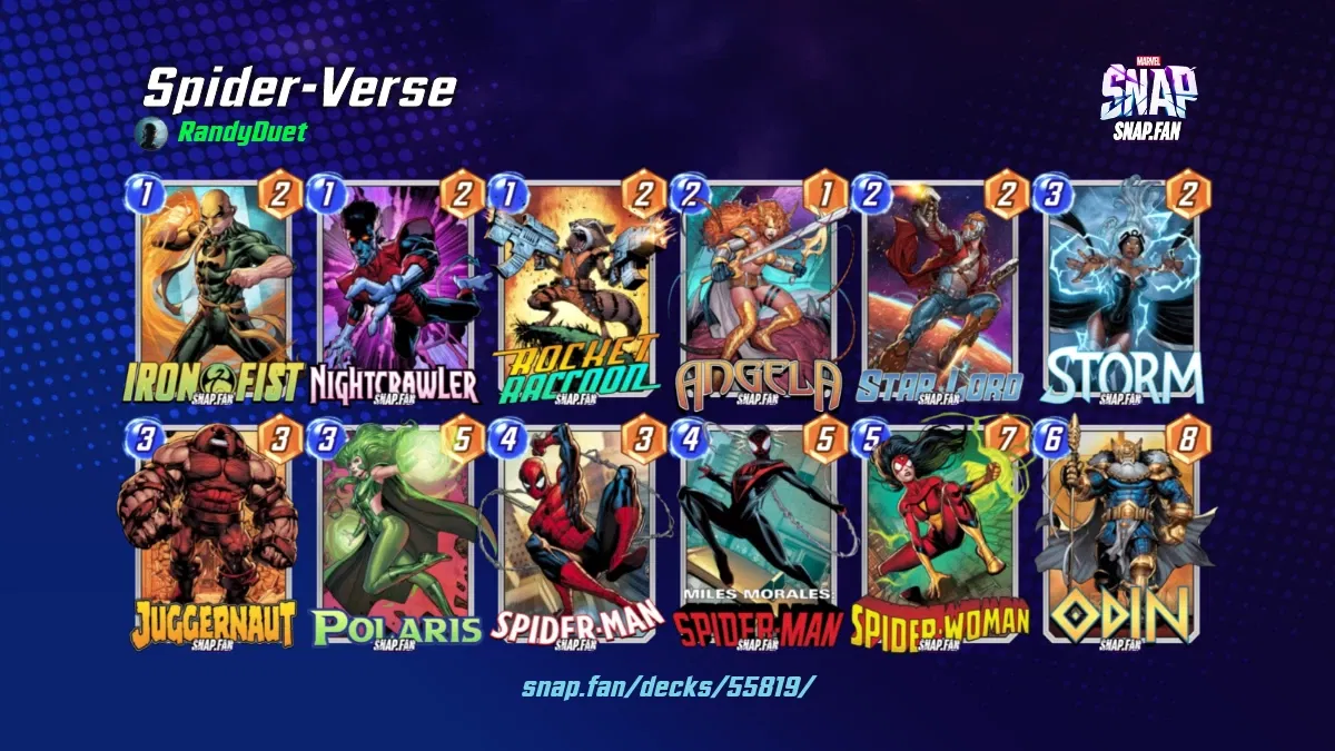 Spider-Verse by RandyDuet - Marvel Snap Decks - snap.fan