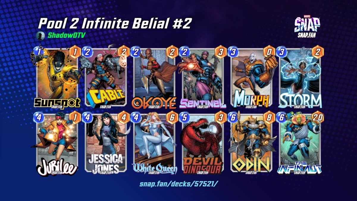 Pool 2 Infinite Belial #2 by ShadowDTV - Marvel Snap Decks - snap.fan