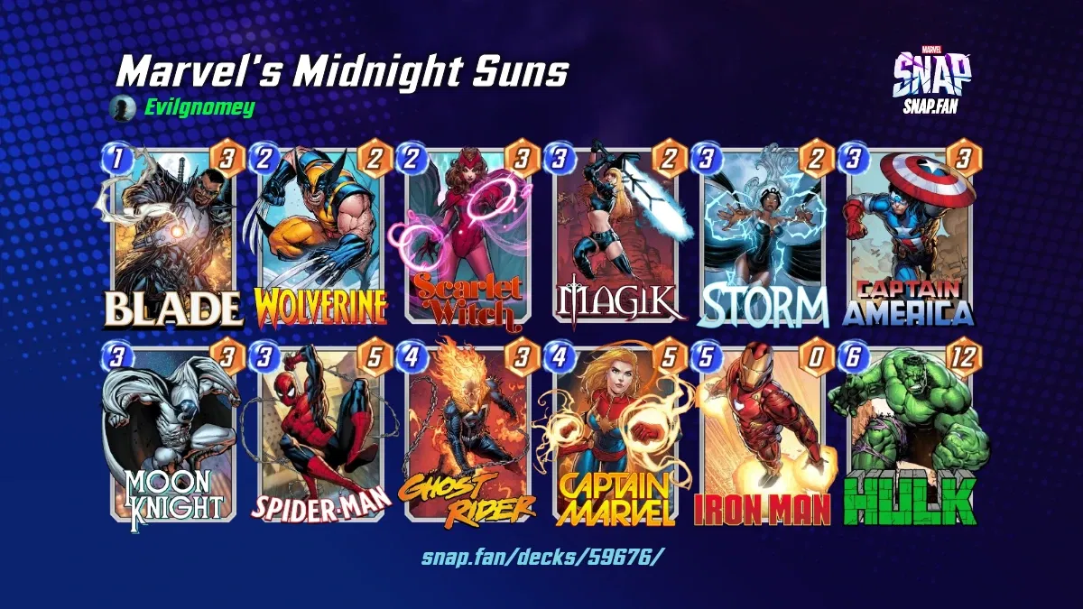 Marvel's Midnight Suns by Evilgnomey - Marvel Snap Decks - snap.fan