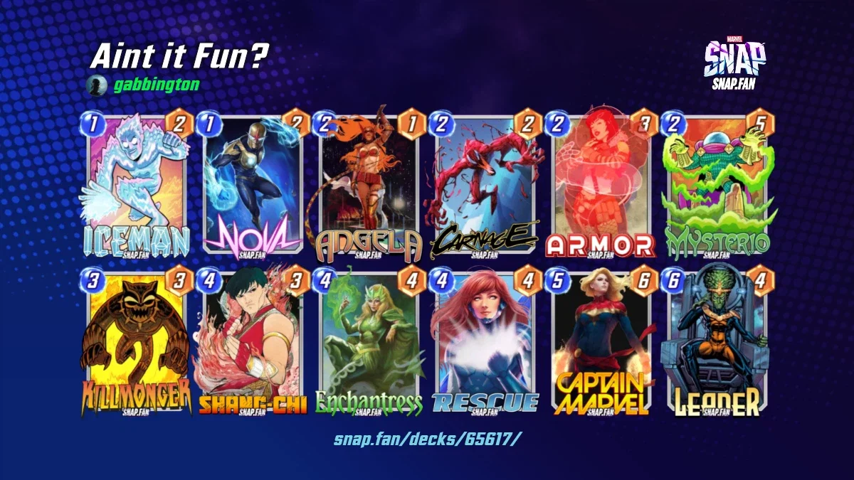 Aint it Fun? by gabbington - Marvel Snap Decks - snap.fan