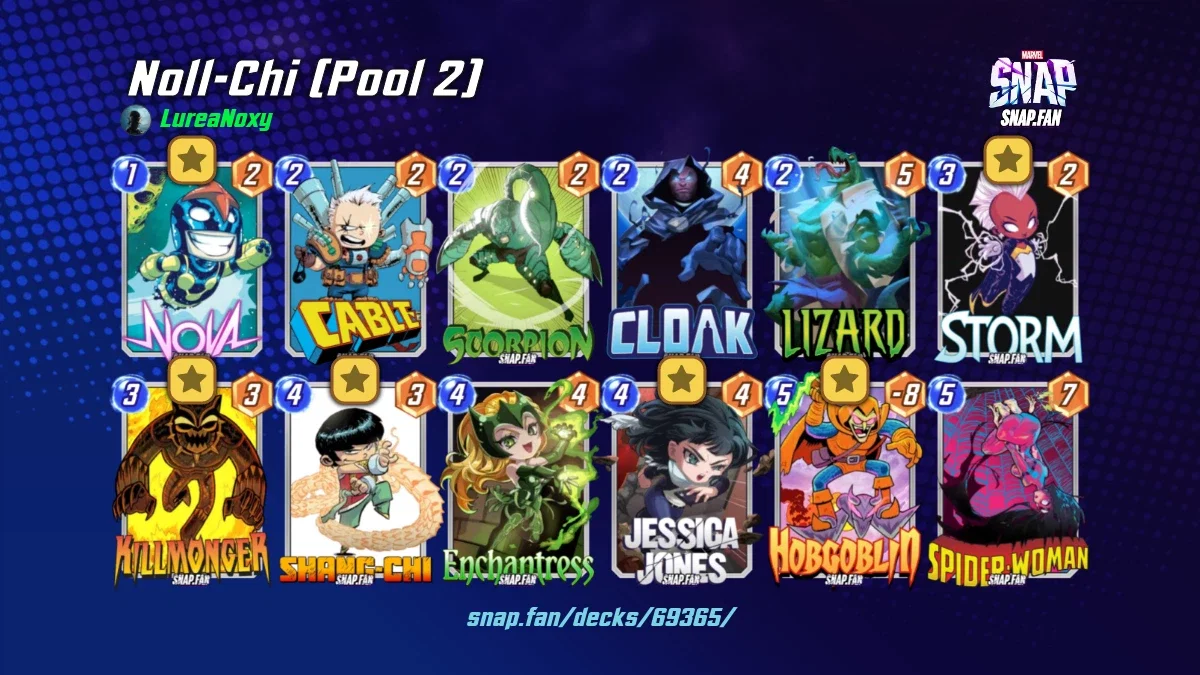 Noll-Chi (Pool 2) by LureaNoxy - Marvel Snap Decks - snap.fan