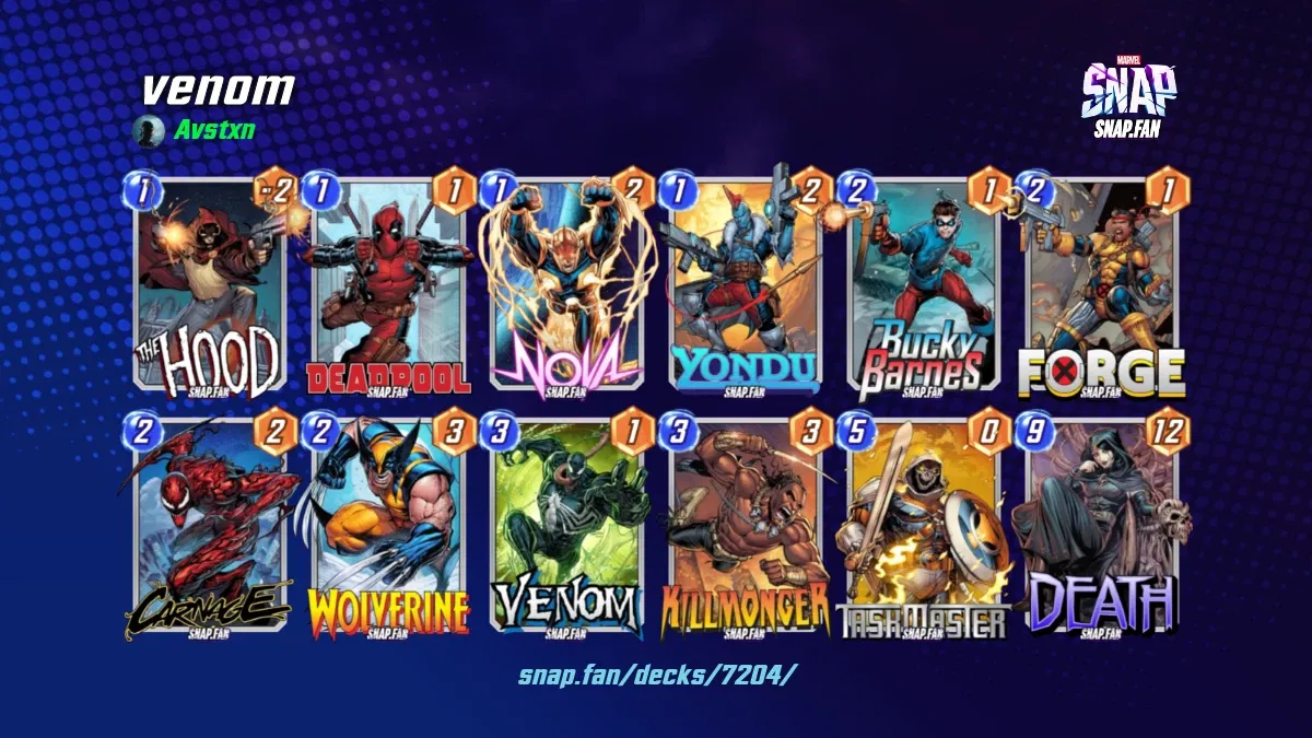 venom by Avstxn - Marvel Snap Decks - snap.fan