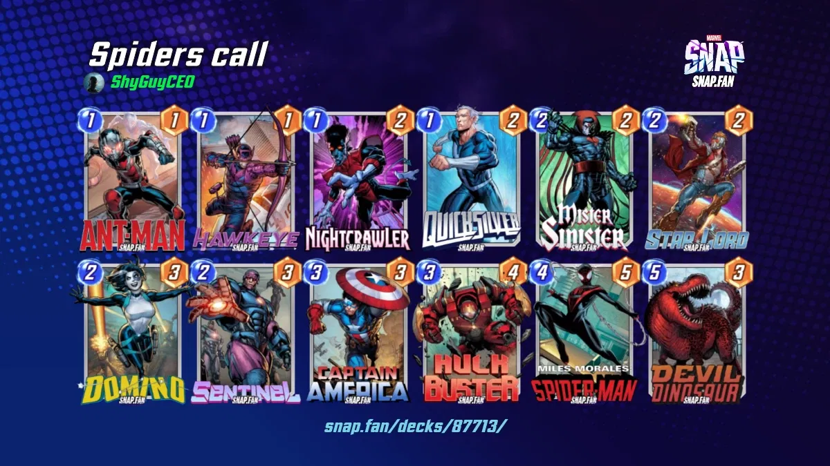 Spiders call by ShyGuyCEO - Marvel Snap Decks - snap.fan