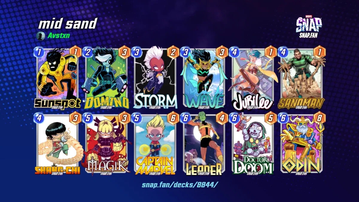 mid sand by Avstxn - Marvel Snap Decks - snap.fan