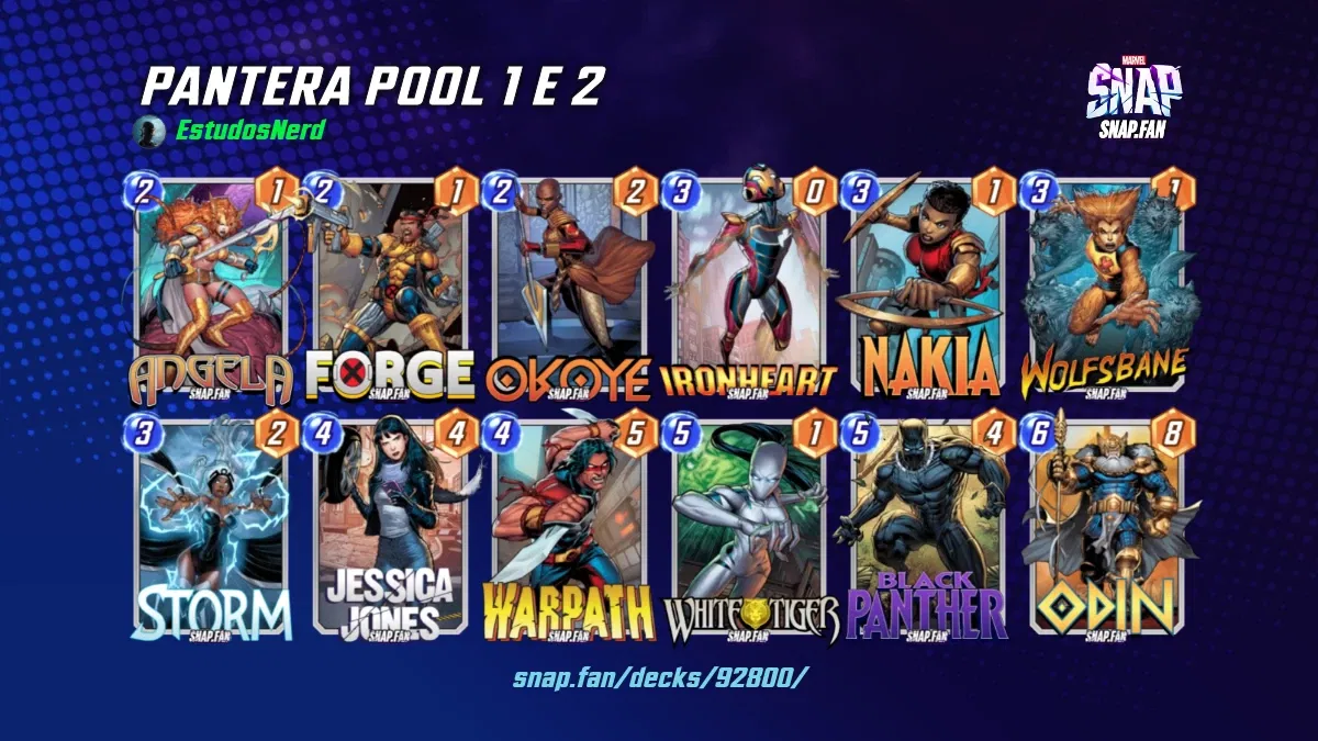 PANTERA POOL 1 E 2 by EstudosNerd - Marvel Snap Decks - snap.fan