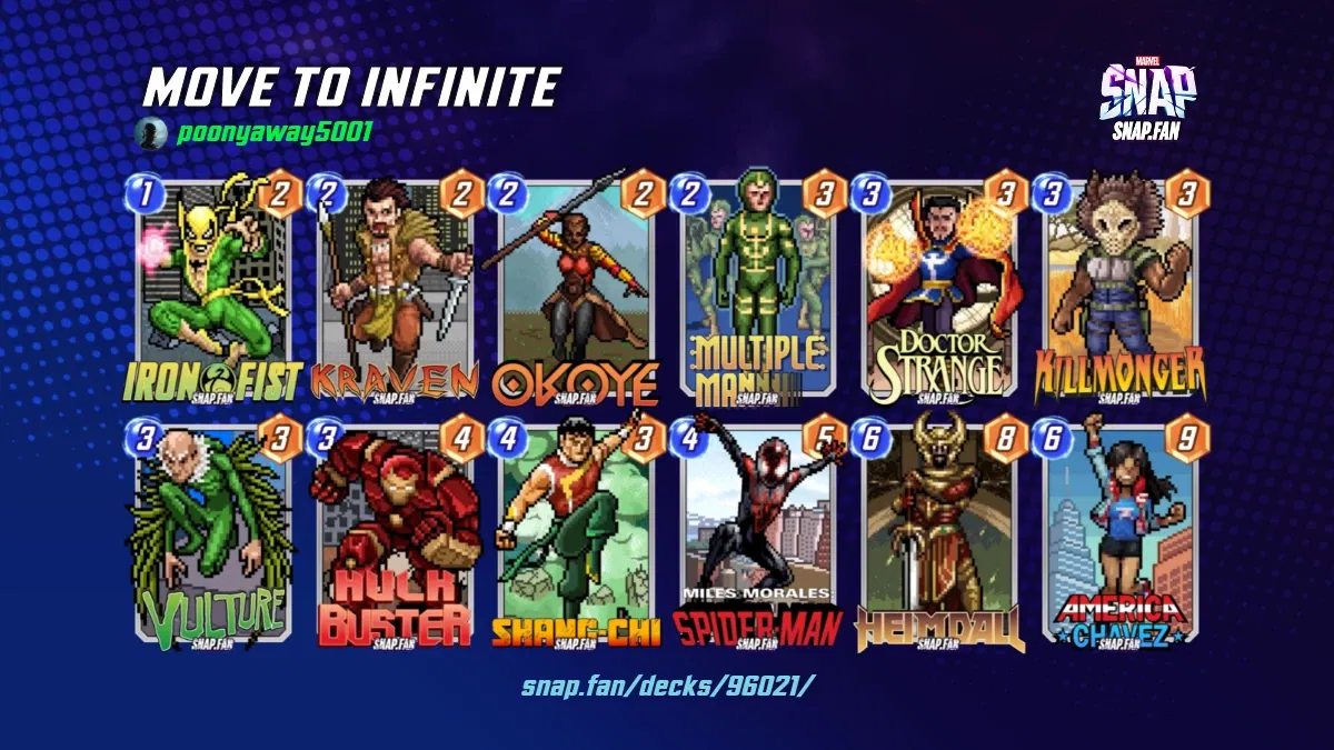 MOVE TO INFINITE by poonyaway5001 - Marvel Snap Decks - snap.fan